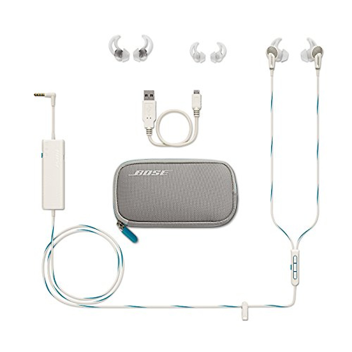 Bose QuietComfort 20 Acoustic Noise Cancelling Headphones, Apple Devices, White