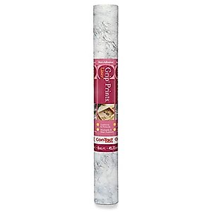 Con-Tact Brand Grip Prints Non-Adhesive Non-Slip Counter Top, Drawer/Shelf Liner, 18" x 4', Carrara Marble