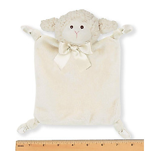 Bearington Baby Wee Lamby, Small Lamb Stuffed Animal Lovey Security Blanket, 8" x 7"