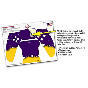 WraptorSkinz Skin Wrap compatible with Sony PS5 DualSense Controller Ripped Colors Purple Yellow (CONTROLLER NOT INCLUDED)