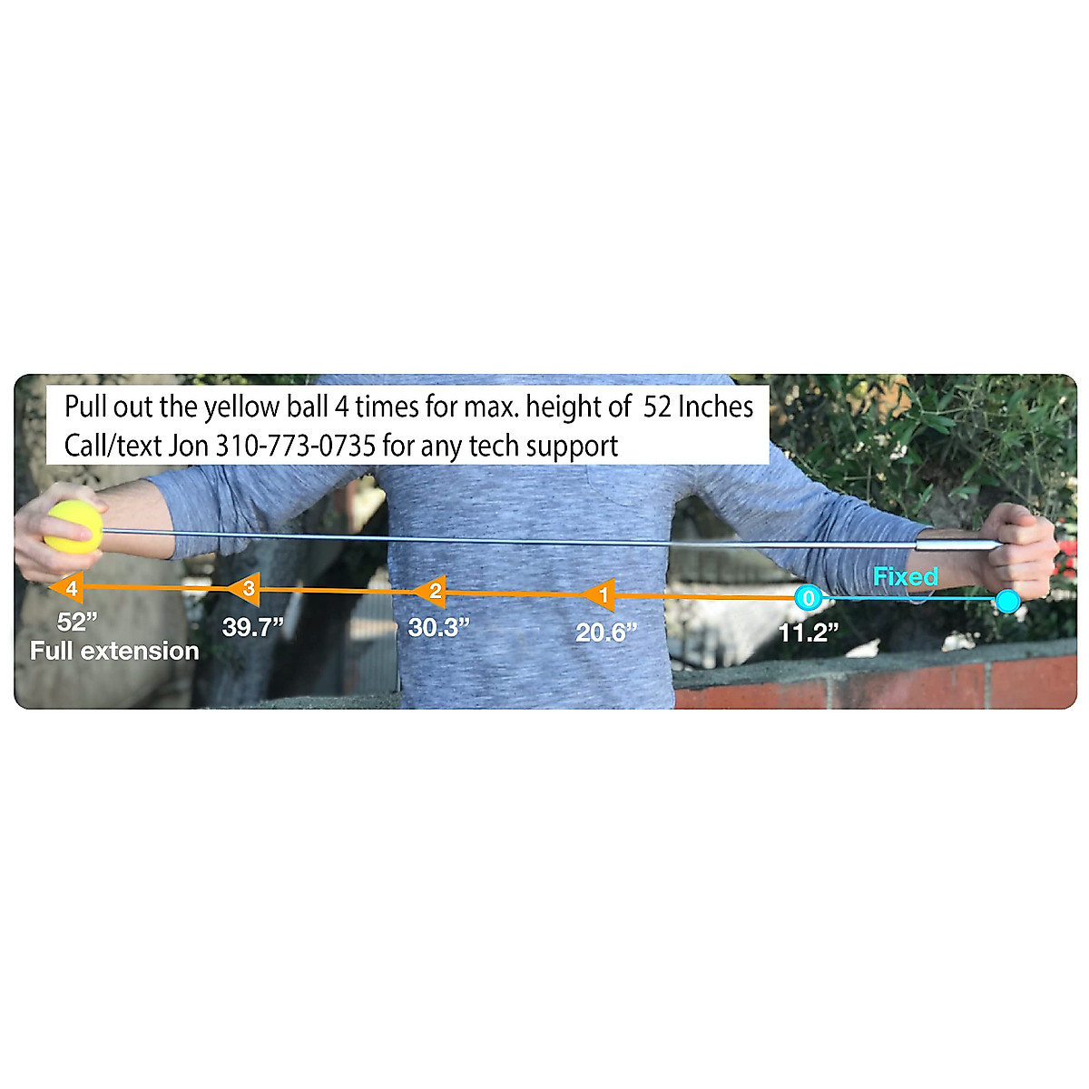 JOUNJIP Taller Magnetic Trailer Hitch Alignment Kit - Upgraded Trailer Hitch Accessories for Boat, Camper, Horse Trailer, RV Hitching and Towing- Adjustable Guide Poles Extend Up to 52" - 2 pcs