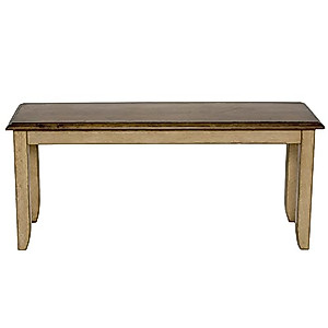 Sunset Trading Brook Bench with Pecan Seat, Wheat