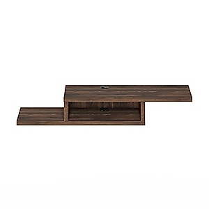 Furinno Indo Wall Mounted Floating Media Console, Columbia Walnut 47 Inch
