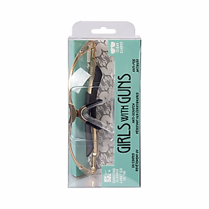 Allen Company Girls with Guns® Afire Protective Shooting Safety Glasses, Clear Lenses, Anti-Scratch/Fog/UV Coated, ANSI Z87+ & CE Rated, Gold