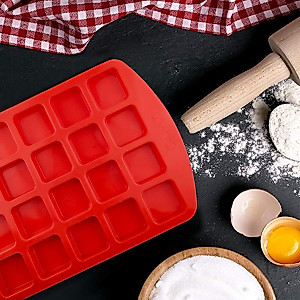 SILIVO 2x Silicone Brownie Pans + 2x Silicone Muffin Pans