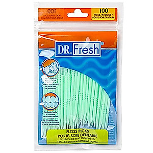 10 pk (100 ct each) Soft Bristle Dental Floss Picks, Interdental Brush, Toothpicks, Flexible Deep Clean