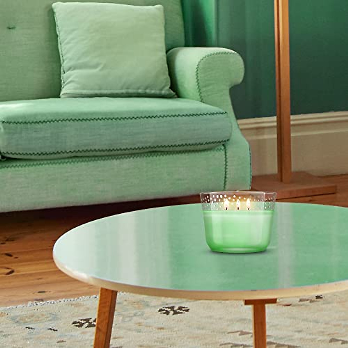 Glade Candle Bamboo & Waterlily Bliss, Fragrance Candle Infused with Essential Oils, Air Freshener Candle, 3-Wick Candle, 6.8 Oz