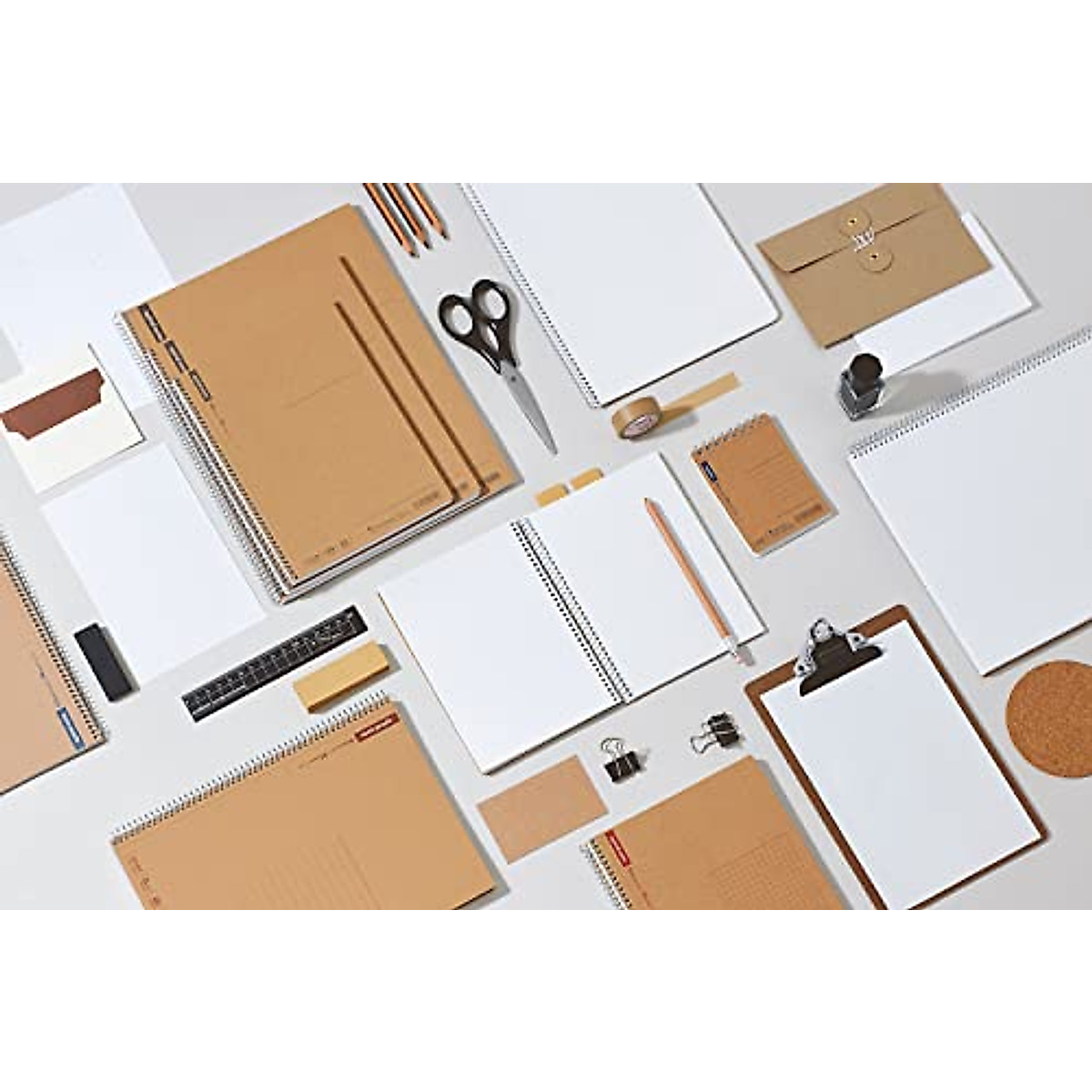 Maruman SPIRAL NOTE BASIC 8.58 x 11.69 inches (A4) after detached, 5mm dot grid, 80 Sheets (N005ES),White