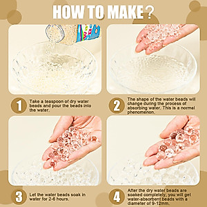 ZTML MS 60,000 Pieces Clear Water Gel Jelly Beads Clear Water Beads, Vase Fillers for Centerpieces, Floating Candle Making, Christmas New Year Decoration Floral Arrangement (Transparent)