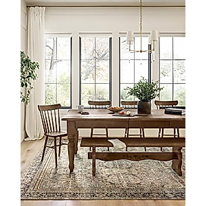 Loloi II Layla Collection LAY-03 Traditional Olive/Charcoal 7'-6" x 9'-6" Area Rug