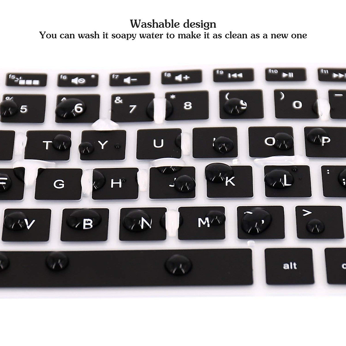 Keyboard Cover Compatible with 2019 2018 HP Pavilion 15 Series /2019 2018 HP Pavilion x360 15.6” Series/HP Envy x360 15.6” Series/HP Envy 17 Series/HP Laptop 15t 17t 17-ca0011nr 17-by0040nr -Black