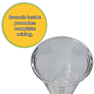 20 8oz Disposable Graduated Clear Plastic Cups for Mixing Paint, Stain, Epoxy, Resin