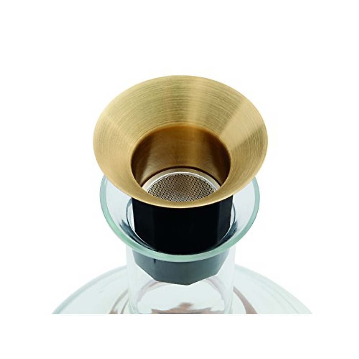 RBT Decanter with Wood Coaster and Micro-Perforated Aerator,Clear