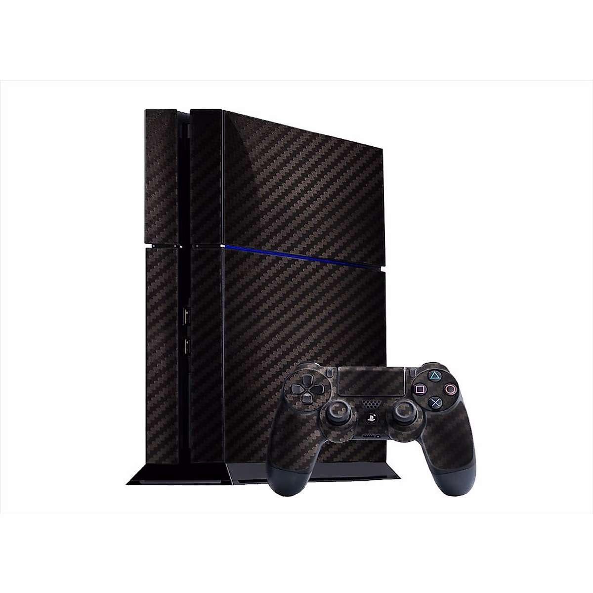 Carbon Fiber - Vinyl Decal Mod Skin Kit by System Skins - Compatible with Sony PlayStation 4 (PS4)