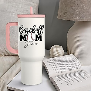 Personalized Baseball Mom Tumbler 40oz, Baseball Mom Gift Ideas, Birthday gifts for women, Baseballs Coffee Travel Mug, Mother's Day Gift, New Moms Gifts, Christmas, Gifts Ready