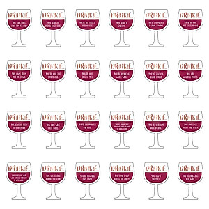 Big Dot of Happiness Drink If Game - But First, Wine - Wine Tasting Party Game - 24 Count
