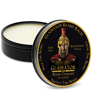 Gladiator Beard™ Conditioning Balm (2.6 oz.) – Icon Scent – Gladiator Sized 2.6 oz, 30% More Than Most Balms – Superior BeardShield® Formula Designed to Strengthen, Tame, and Condition Your Beard