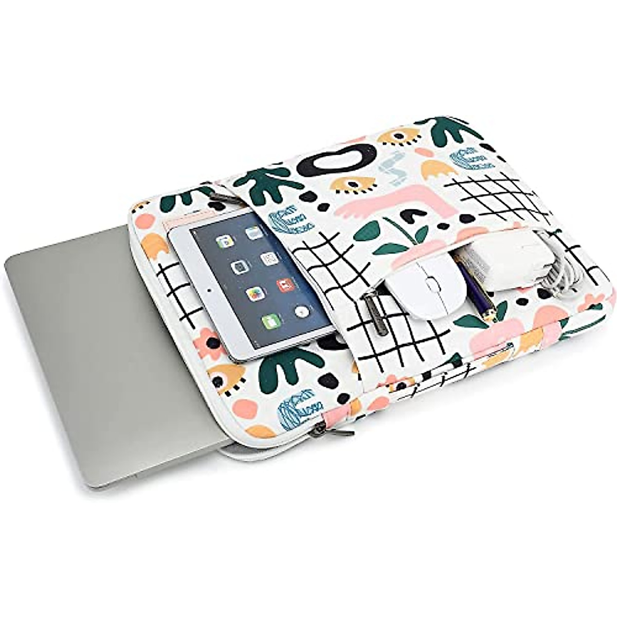 SANFAN 360° Protective Laptop Sleeve Case Bag,Laptop Cover with Handle and Luggage Strap for MacBook Pro 14 inch,Surface Laptop 14.4 inch and 14 inch Laptop