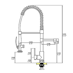 EKRTE Brushed Gold Kitchen Faucet, Commercial Style Pre-Rinse Kitchen Faucets with Pull Down Sprayer, Spot Free Single Handle Kitchen Sink Faucet