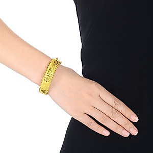 CHOW SANG SANG 999.9 24K Solid Gold Price-by-Weight 18.56g Gold Dragon & Phoenix Bangle for Women and Wedding Occasion 84936K | Size: 7