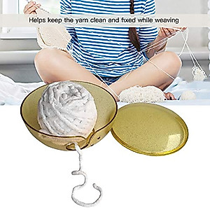 Home Yarn Bowl, 19X19X10Cm Yarn Bowl, Easy to Store Convenient to Use for Household Use Wool Storage