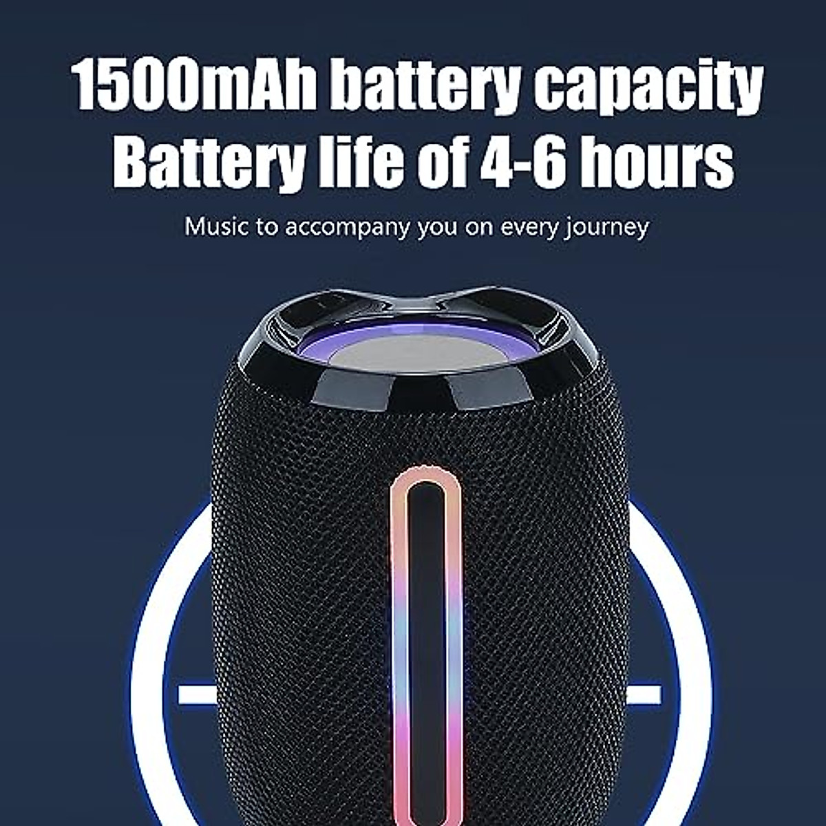 TGUCITESEN Bluetooth Portable Speaker,Wireless Bluetooth Speakers V5.1USB Card,Wireless Speakers with Bluetooth,Micro SD Card,for Outdoor,Travel,Beach,Camping,Indoor Black (X2)