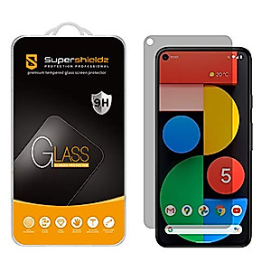 Supershieldz (2 Pack) Designed for Google Pixel 5 (Privacy) Anti Spy Tempered Glass Screen Protector, Anti Scratch, Bubble Free