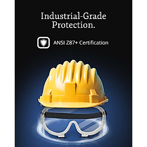 Aqulius Bulk 10 Pack of Safety Goggles - ANSI Z87+ Certified - Perfect Eye Protection for Nurses, Construction, Fabrication, Lab Work, Chemistry Science, Onion Cutting & More!