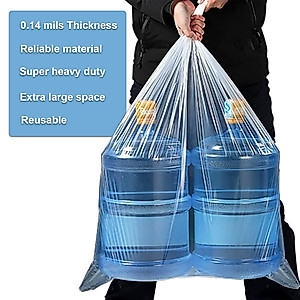 5 Pack Extra Large Clear Plastic Bags, 40" x 60" Big Giant Jumbo Huge Plastic Storage Bags for Luggage, Perfect for Car Seat, Luggage, Suitcase, Stroller, Chair, Kids Bike and Attic Storage