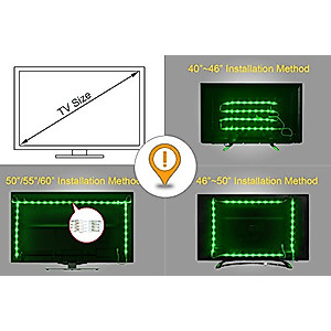 PANGTON VILLA Led Strip Lights 6.56ft for 40-60in TV, USB LED TV Backlight Kit with Remote - 16 Color 5050 LEDs Bias Lighting for HDTV