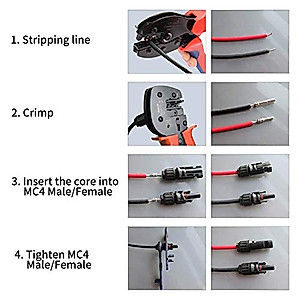 Ansxiy 40PCS Solar Connectors with Male/Female IP67 Waterproof Solar Panels Cable Connectors (20 Pairs Solar Connectors)