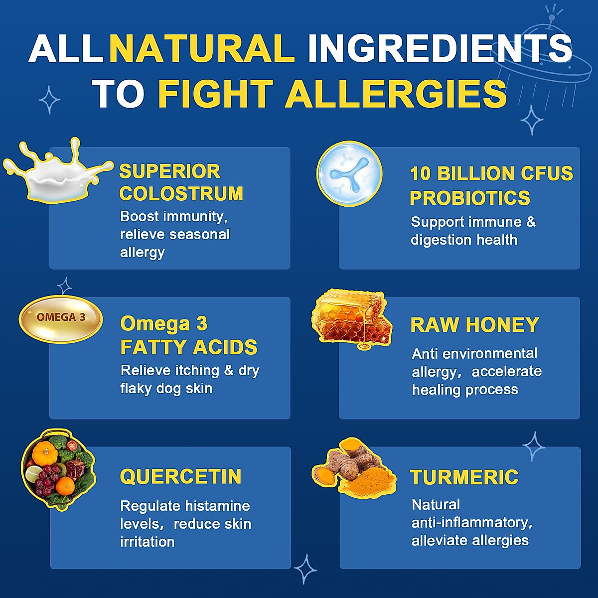 Dog Allergy Relief, Itch Relief for Dogs, Colostrum, Probiotics for Dogs Support Immunity, Omega3, Honey for Dry & Itchy Skin Relief, Seasonal Allergy, Pawlicking, Hot Spot Treatment, 115 Immune Bites