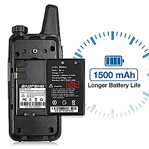 BAOFENG GT-22 Walkie Talkies for Adults Rechargeable, Long Range Two Way Radios with 1500mAh Battery, Portable Handheld VOX Handsfree with Earpieces, Holsters (2 Pack)