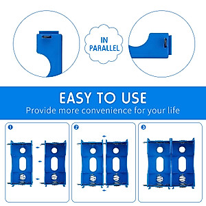 LEIFIDE 8 Pieces D Cell Battery Holder Series or Parallel Storage D Size Battery Case Physical Science Plastic D Battery Holder Box Container, Blue