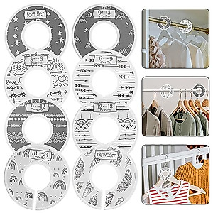 BESTOYARD 8pcs Clothing Divider Baby Clothes Separators Nursery Closet Organizer Baby Closet Size Dividers Infant Clothes Plastic Baby Divider for Closet Double Sided Drawer Newborn