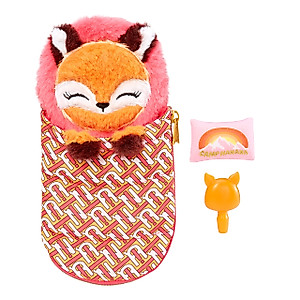 MGA Entertainment Na Na Na Surprise Camping Dolls Sierra Foxtail - Fox-Inspired 7.5" Fashion Doll with Orange Hair and -Plush Fox Sleeping Bag, 2-in-1 Gift, Toy for Kids Ages 5 6 7 8+ Years