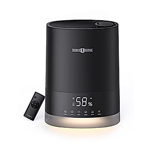 Humidifiers for Large Room,PARIS RHÔNE 6L Ultrasonic Cool and Warm Mist Humidifiers for Home Bedroom,Top Fill Air Humidifier with Remote,Humidity Sensor,LED Panel,Essential Oil, Valentine Gifts