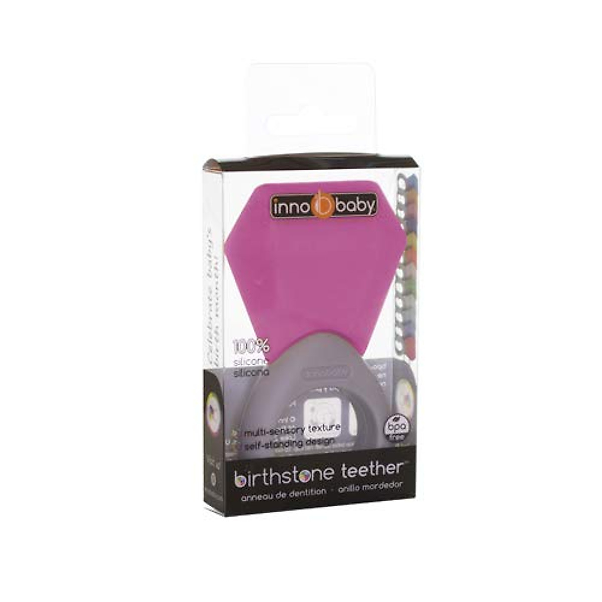 INNOBABY TEETHIN' Smart Birthstone Ring TEETHER - October (Tourmaline)