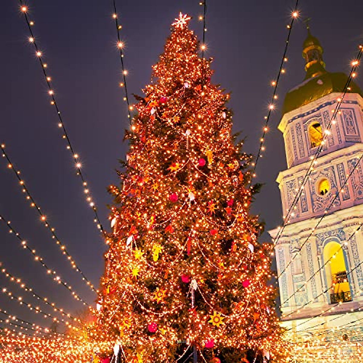 Ollny Halloween Lights Outdoor Indoor, 60 FT 180 LED Halloween Decorations Lights Orange, Waterproof String Fairy Lights Plug in, 8 Modes and Timer Light for Party, Yard, Door, Christmas, Home Decor