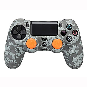 Silicone + Thumb Grips Camo Digital Black (PS4)