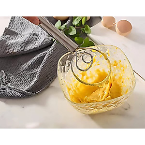 Goeielewe Dough Whisk, 11.8-Inch Stainless Steel Danish Whisk, Bread Dough Manual Mixer Blender Admixer for Bread, Pastry or Pizza Dough, Baking Tools