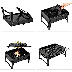 Gas grill Folding Barbecue Grill Portable Compact Charcoal Barbecue Grill Barbecue Grill Bar Smoking Outdoor Camping