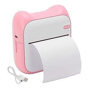 plplaaoo Label Printer,Multipurpose Wireless Printer,Portable Smart Mini Bluetooth Label Printer,203DPI USB Charging,Inkless,Thermal Label Printer,for iBleem