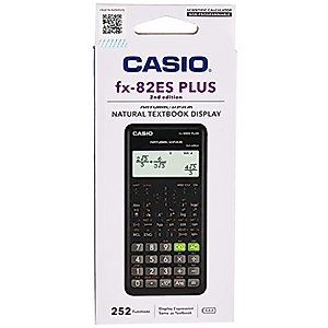 Casio Fx-82es Fx82es Plus Bk Display Scientific Calculations Calculator with 252 Functions
