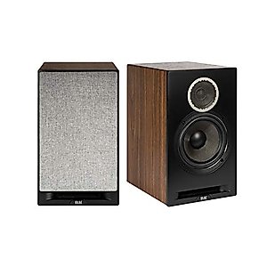 ELAC Debut Reference B6.2 Bookshelf Speakers - (Pair) Black Baffle, Walnut Cabinet