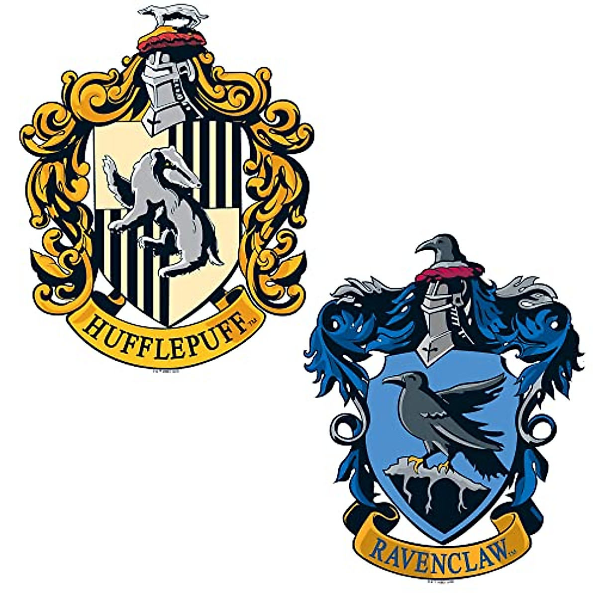 Harry Potter House Crests Sticker Pack Die Cut Vinyl Large Deluxe Stickers Variety Pack - Laptop, Water Bottle, Scrapbooking, Tablet, Skateboard, Indoor/Outdoor - Set
