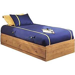South Shore Little Treasures Mates Bed with 3 Drawers, Twin 39-inch, Country Pine