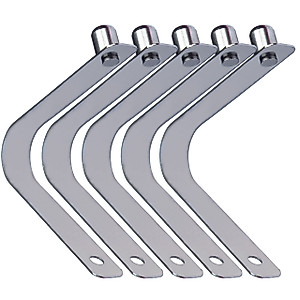 5 × Kayak Paddle Tent Pole Push Button Spring Snap Clip Locking Tube Pin (Single pin(Solid), 8mm)