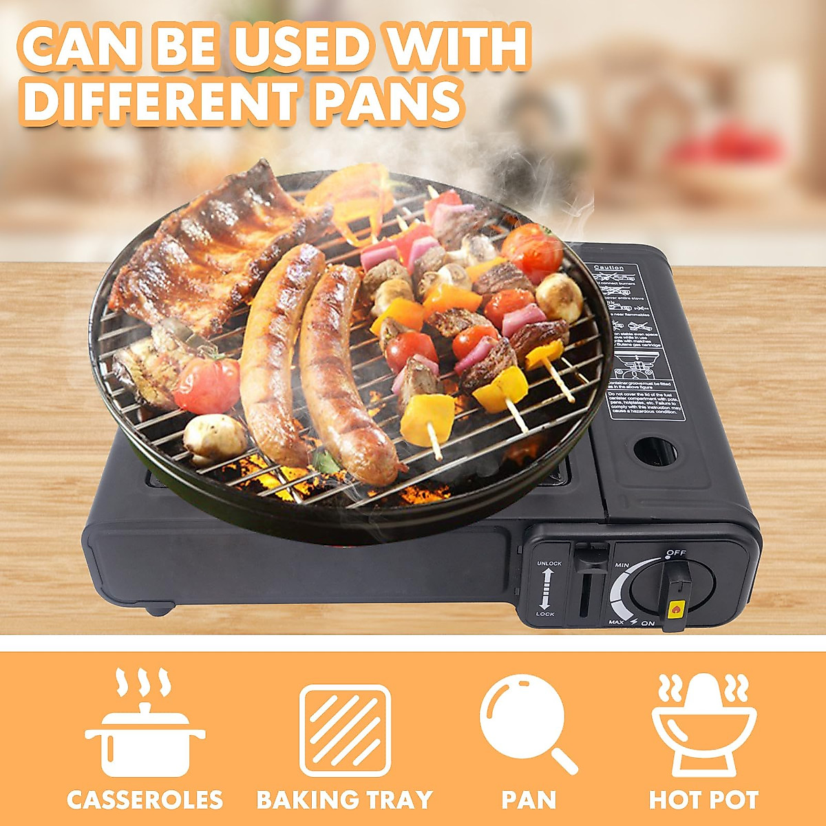 ShellKingdom Camping Stove Portable Outdoor Emergency Butane Stove Burner with Carrying Case For Camping, Picnics, Hiking, BBQ