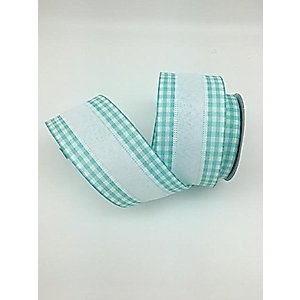 Celebrate IT- Ribbon Lattice with white trims tape (Blue) - ribbon 2.5 in x 25ft